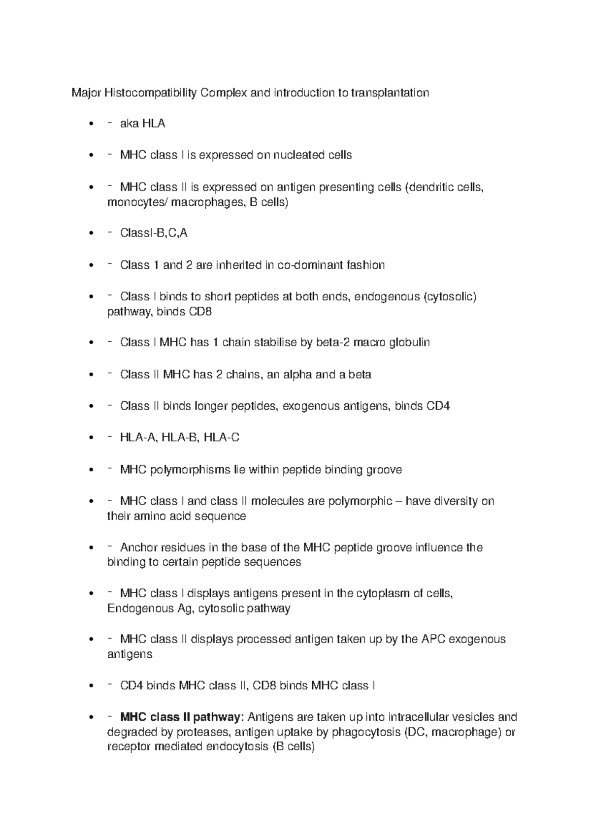 3 Major Histocompatibility Complex and transplant - Major ...