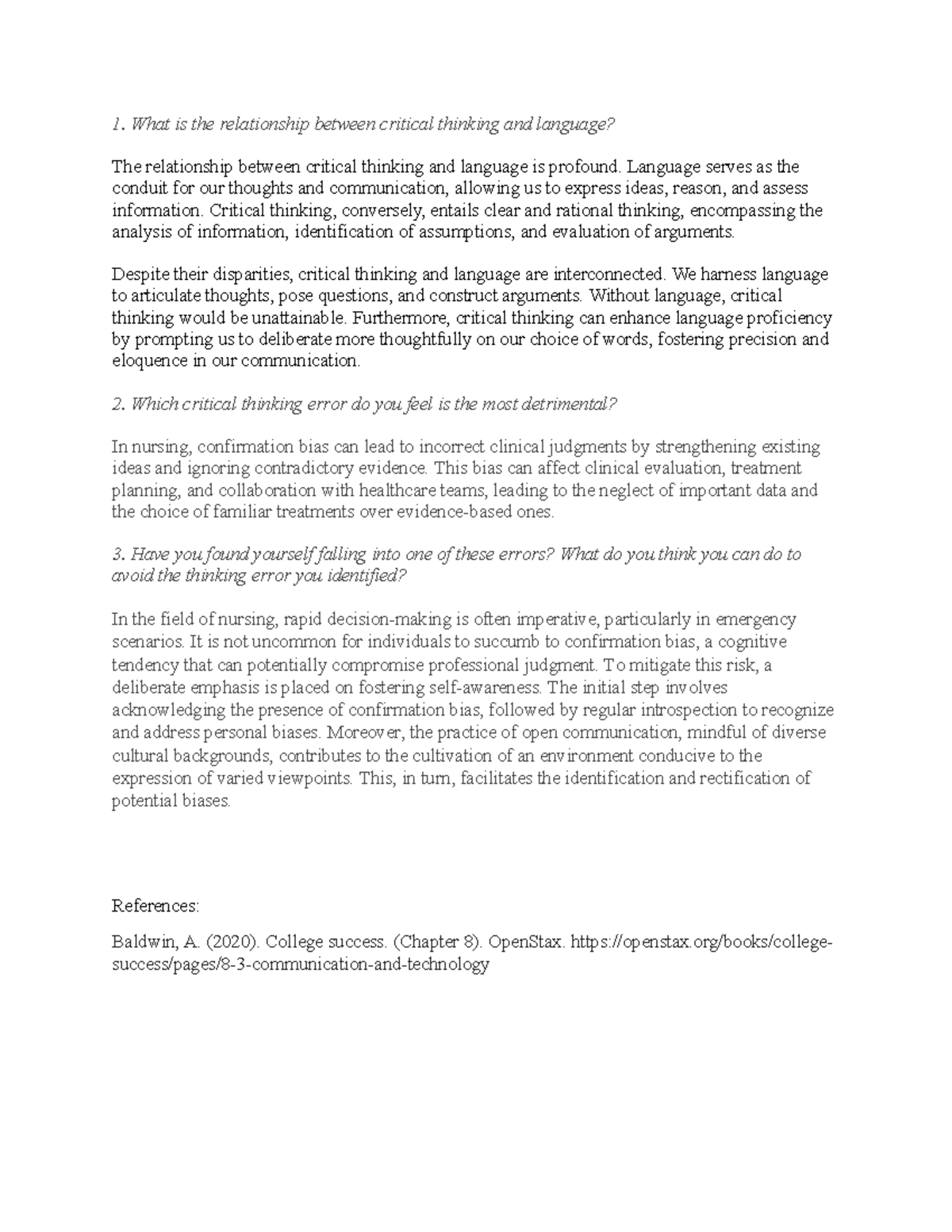 Politics Reflection 3282024 - What is the relationship between critical ...