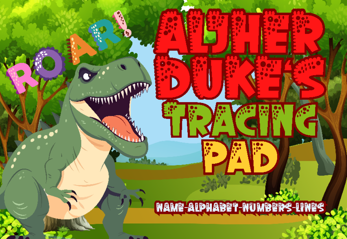 Tracing PAD BOY Insert - ALJHER DUKE‘S Tracing pad NAME-ALPHABET ...
