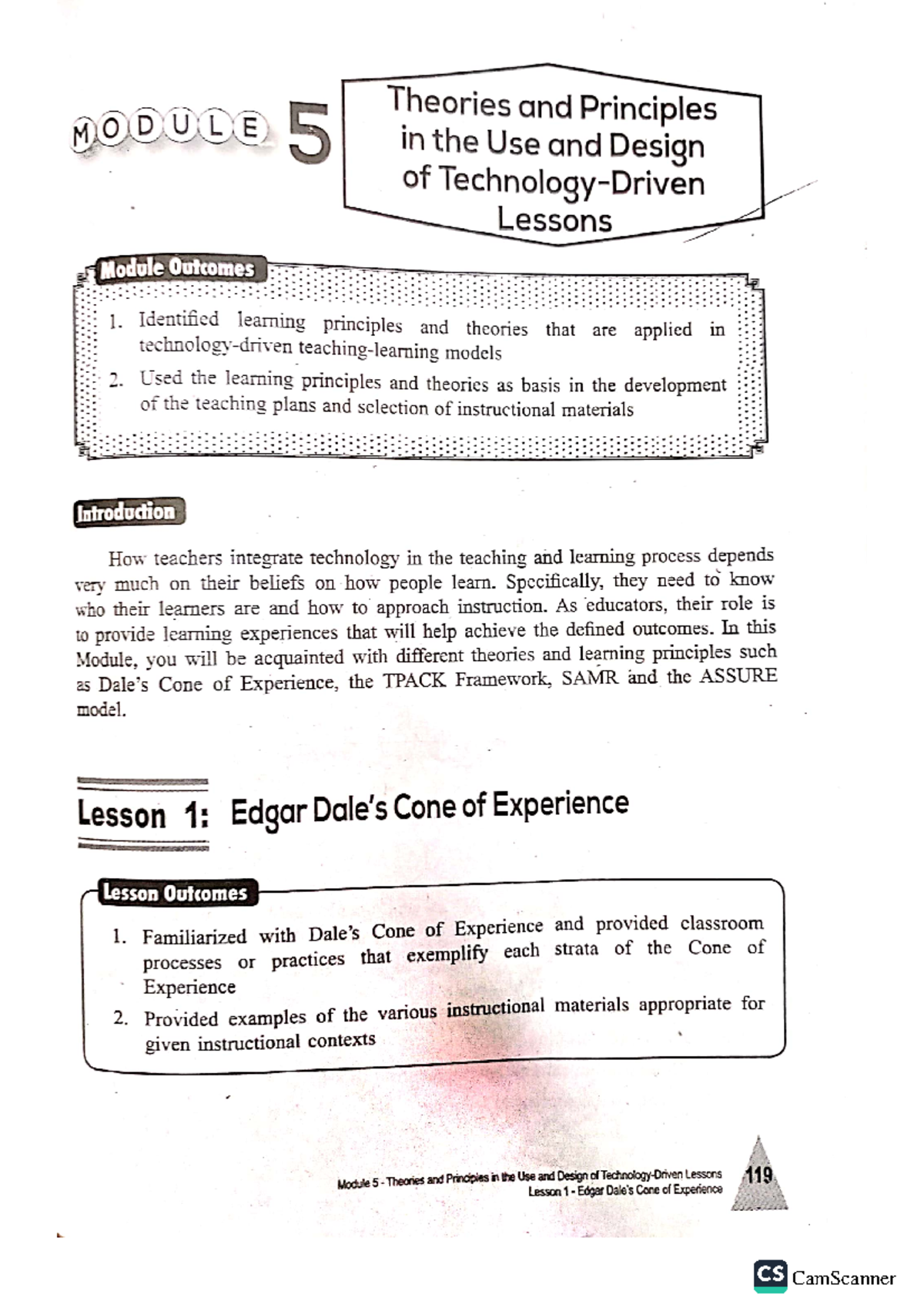 Module 5: Theories and Principles in the Use and Design of Technology ...