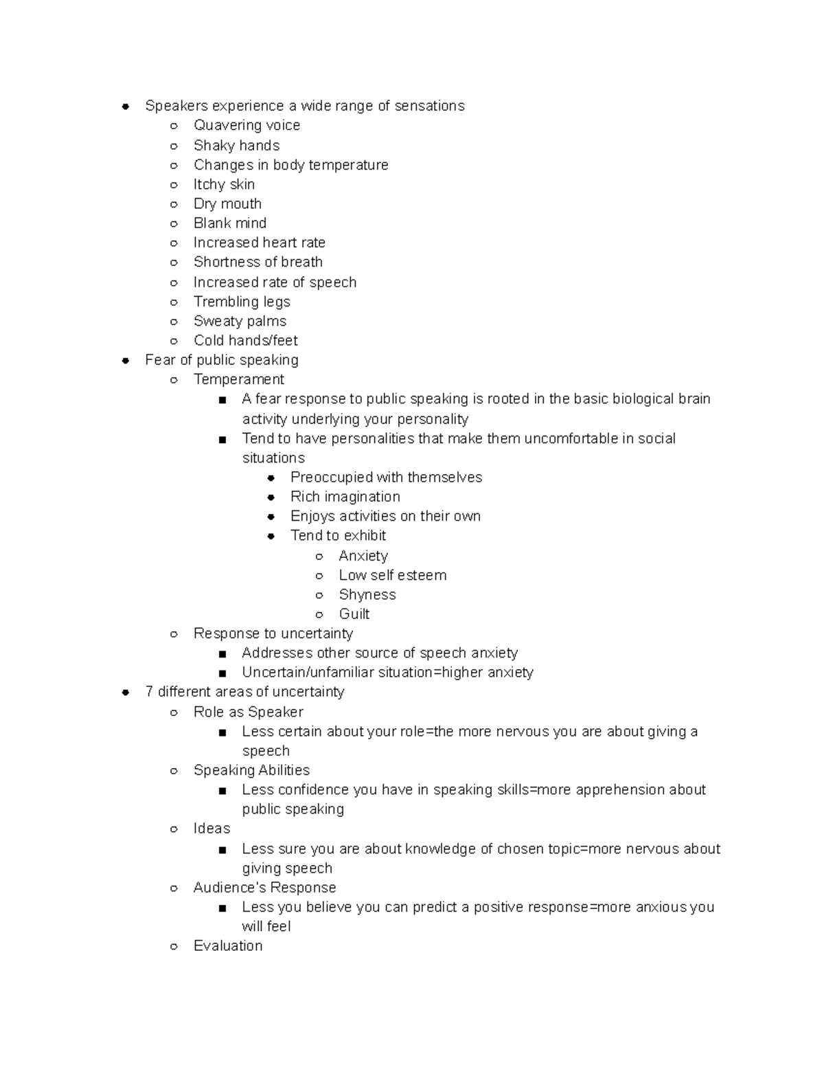 Chapter 2 Notes - Josh Grubes - Speakers experience a wide range of ...