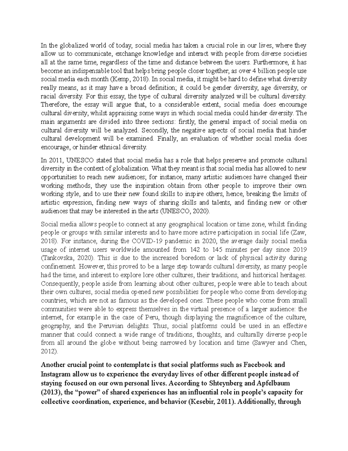 Summative Essay - Copy - Lecture Notes - In the globalized world of ...