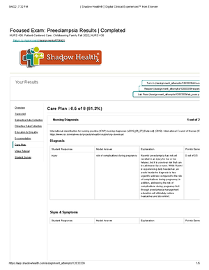 Shadow Health Non-Reassuring Fetal Status Intervention Activity - 10/7 ...