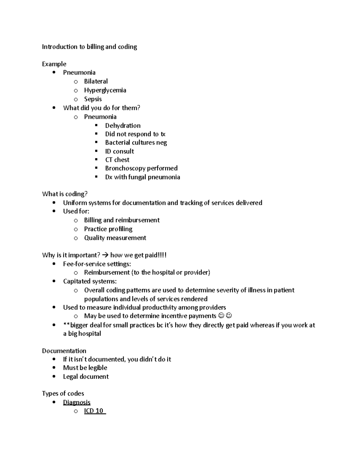 Introduction to billing and coding - Introduction to billing and coding ...