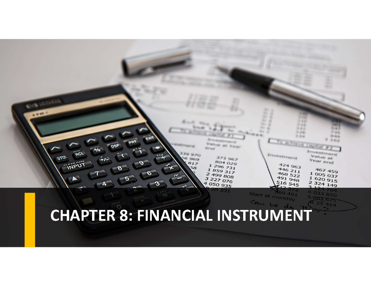 F7 C8 Financial Instrument - CHAPTER 8: FINANCIAL INSTRUMENT Learning ...