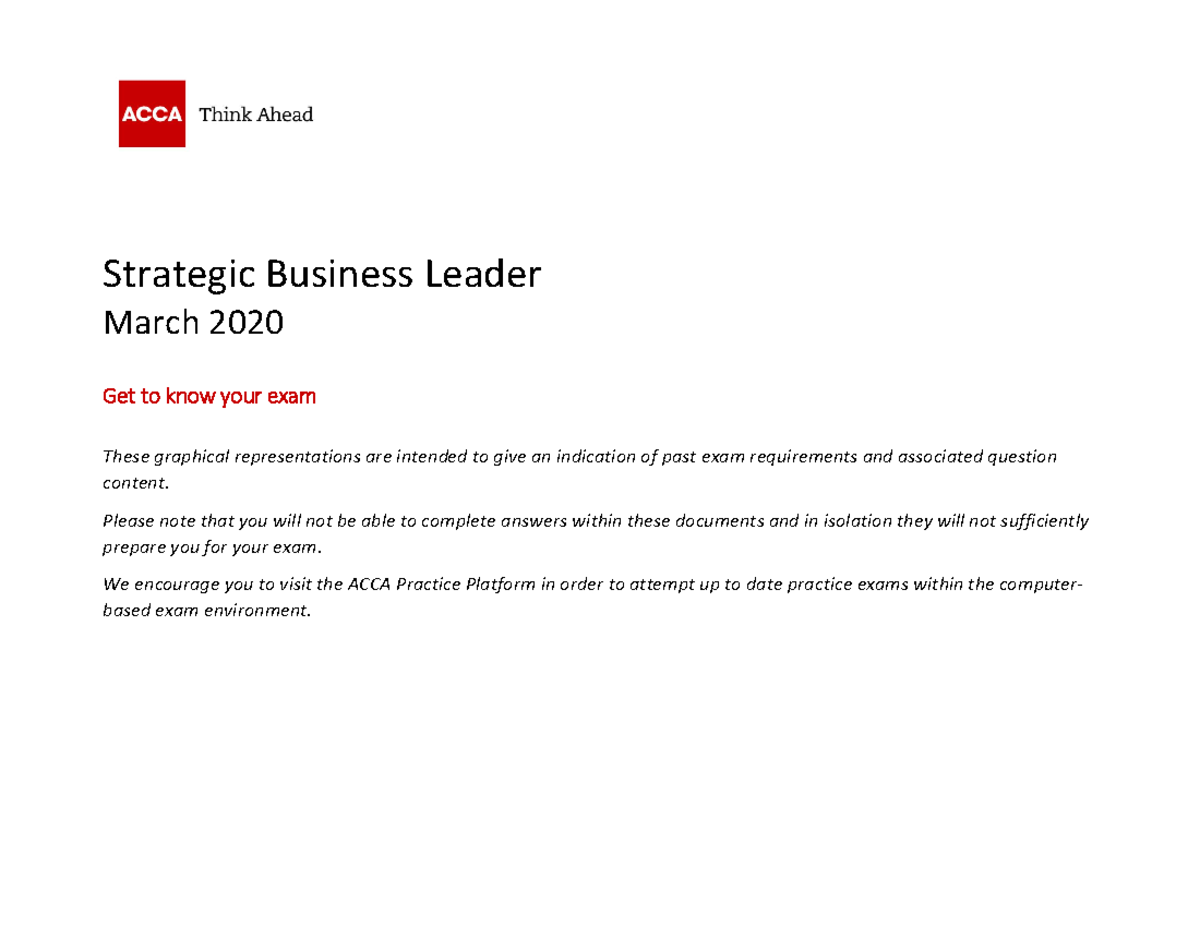 SBL Mar 2020 GR - ACCA SBL - Strategic Business Leader March 2020 Get ...