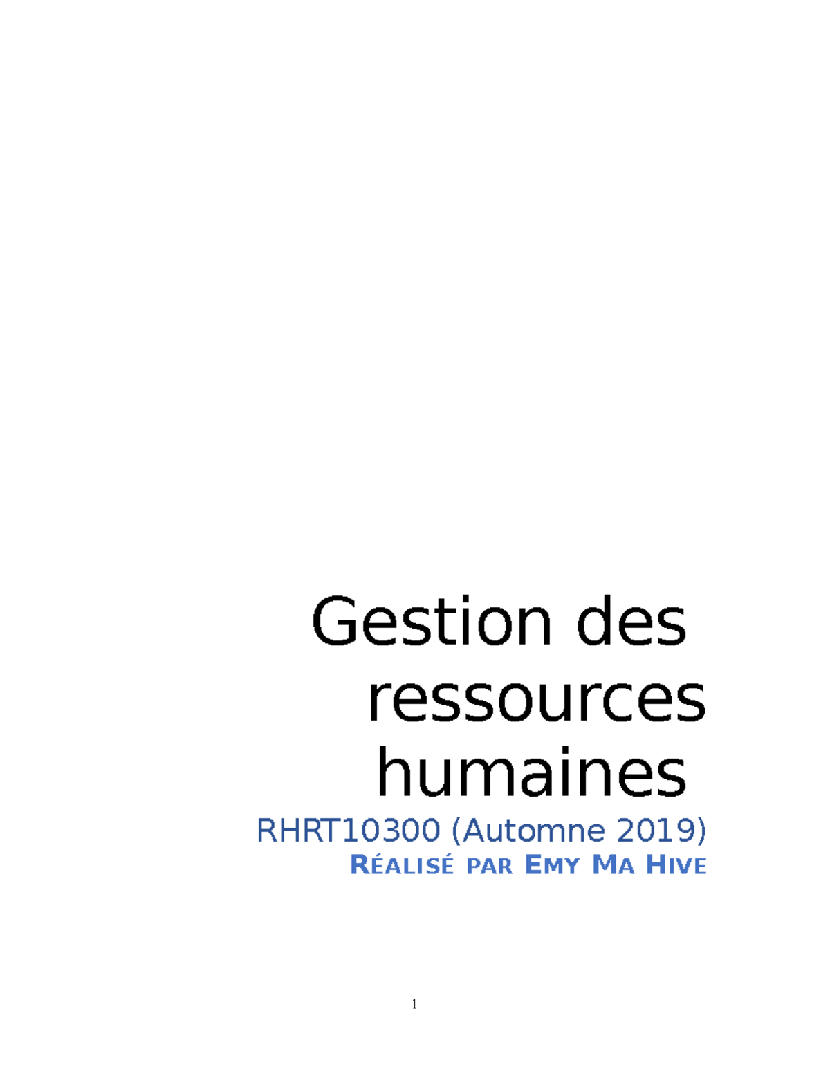 Document-de-révision-Intra - Gestion des ressources humaines RHRT10300 ...