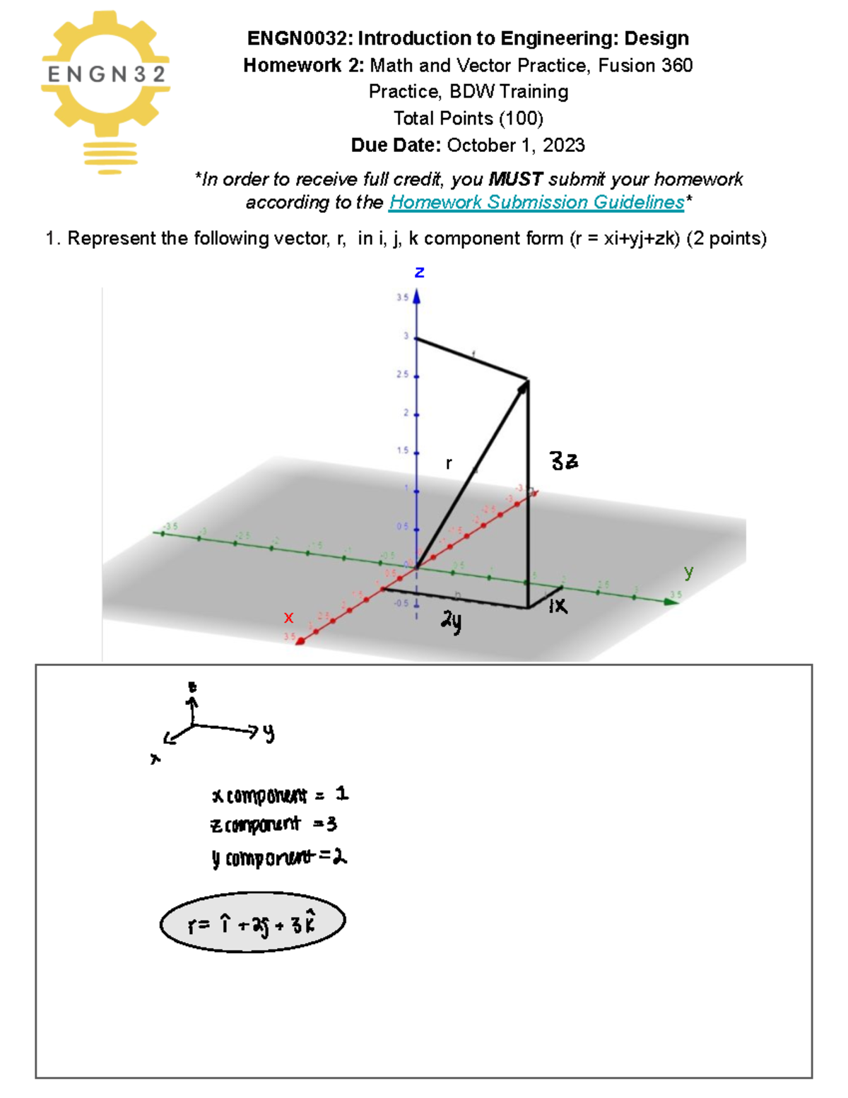 ENGN 0032 HW2 - ENGN0032: Introduction to Engineering: Design Homework ...