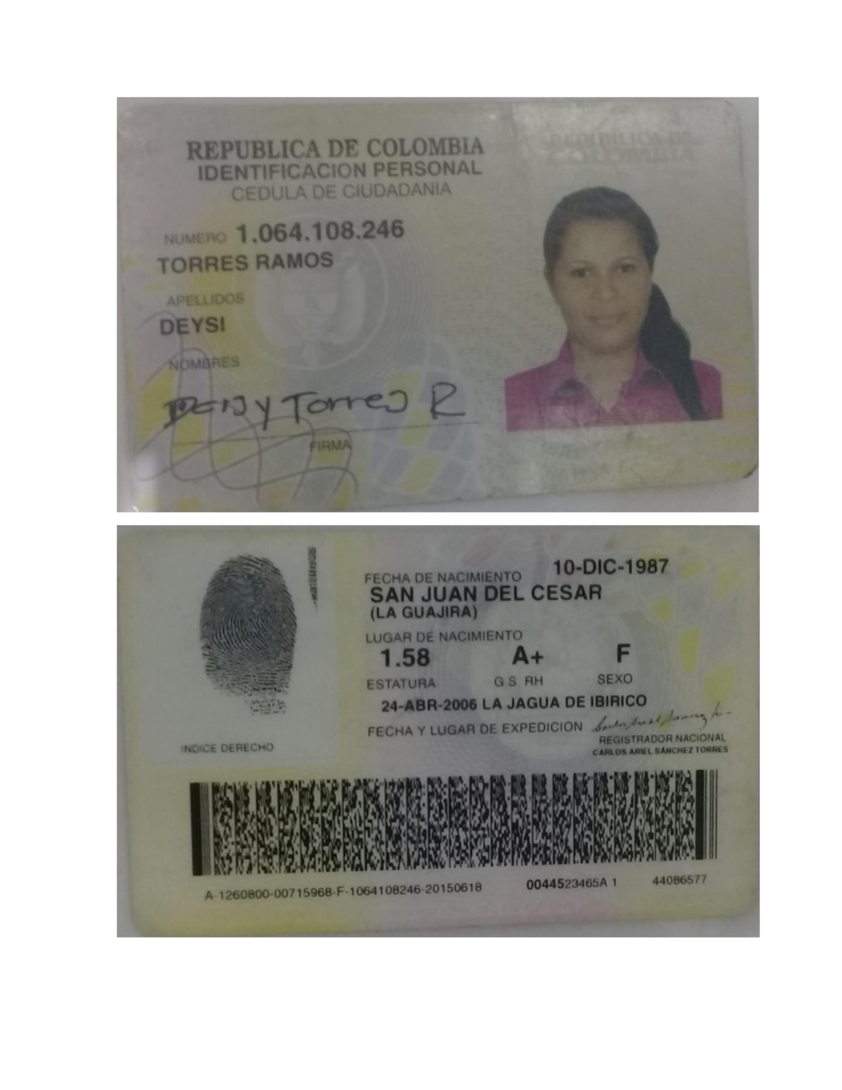 Cedula Deicy - tyrd - Matemática - Studocu