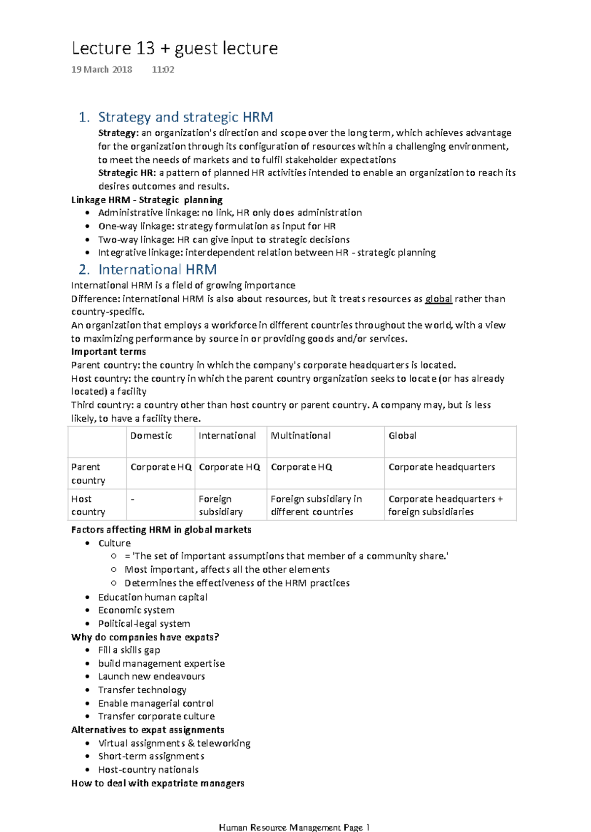 Lecture 13 + guest lecture - Lecture 13 + guest lecture 19 March 2018 ...