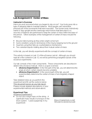 M6 Week 11 Problem Set #11 - Hina K. Huynh Prof. M Zias Physics I 26 July 2022 M6 Week 11 ...