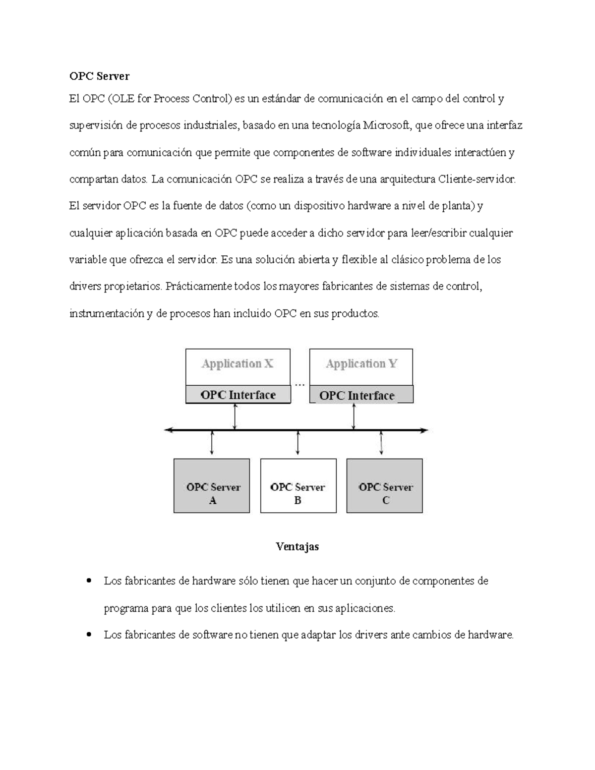 Fase3 - OPC Server El OPC (OLE for Process Control) es un estándar de ...