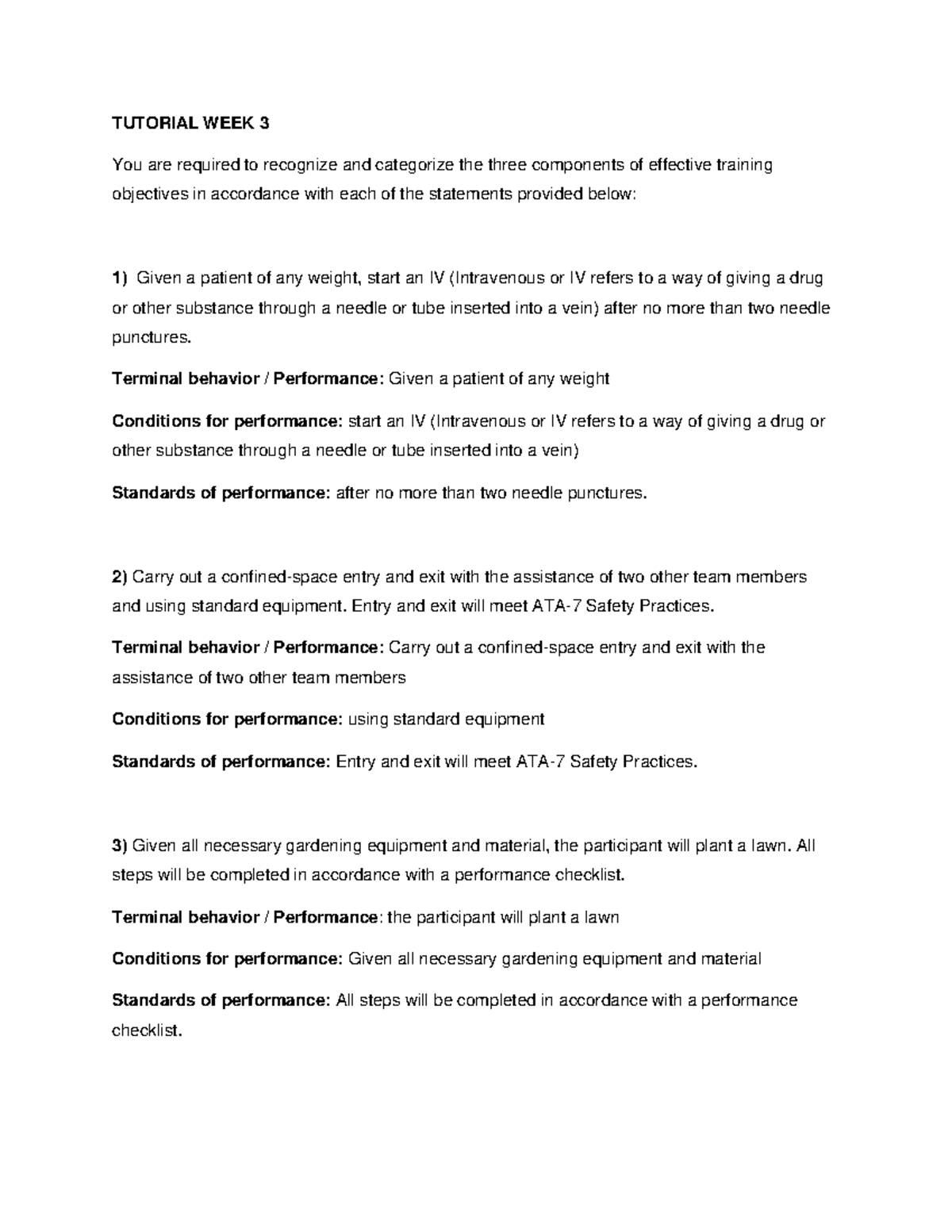 Tutorial WEEK 3 MGT340 - TUTORIAL WEEK 3 You are required to recognize ...