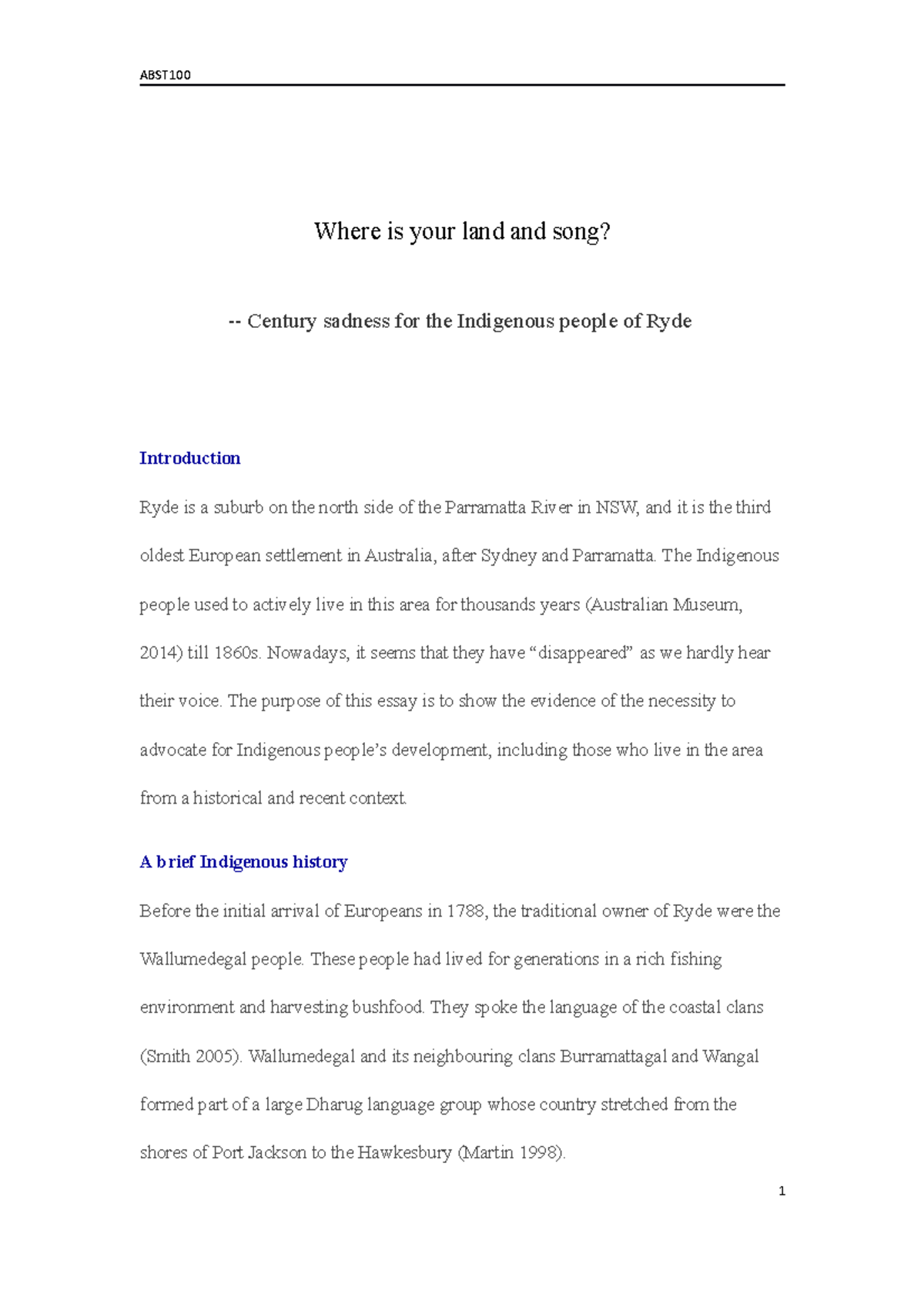 Assignment 1: Where is your land and song - Where is your land and song ...