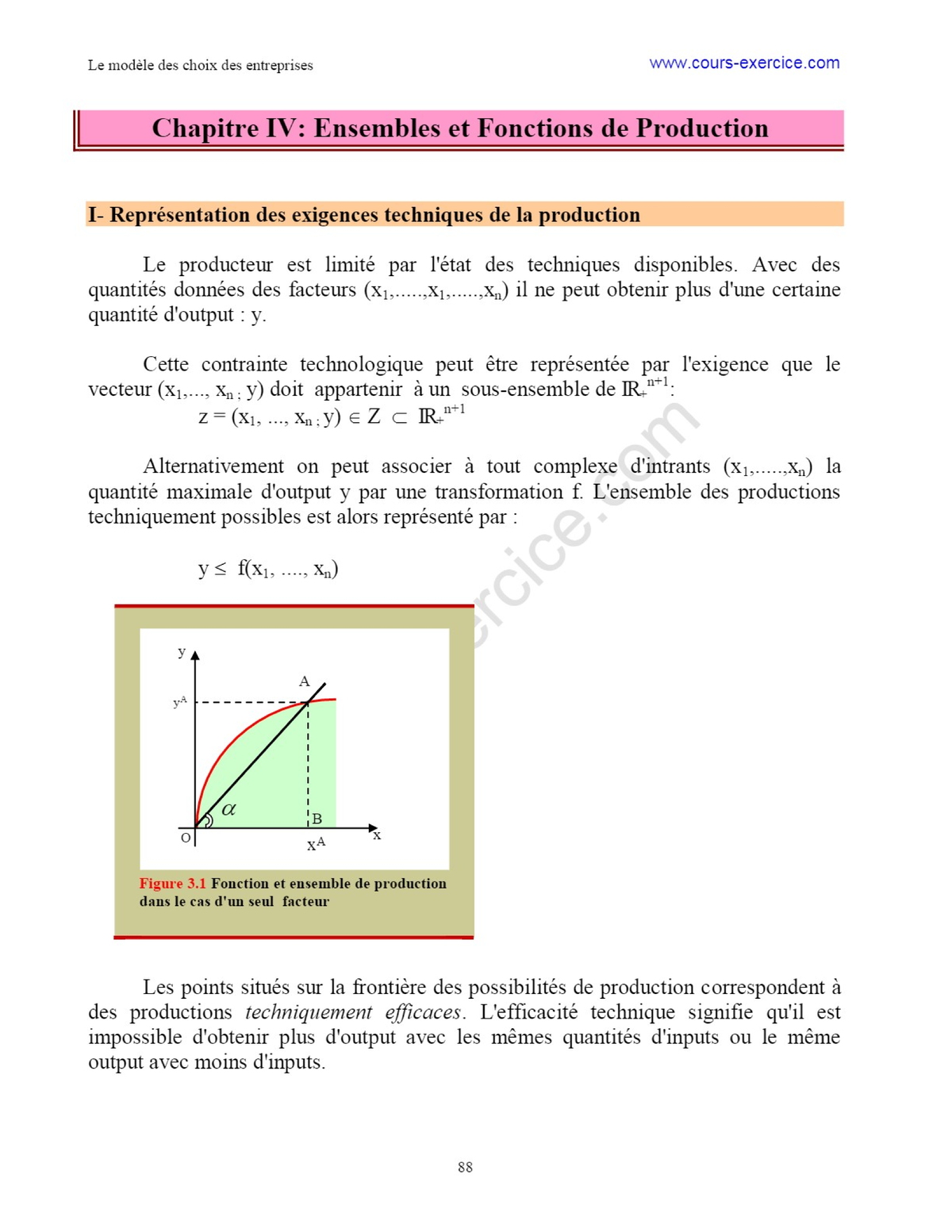 Ensembles et Fonctions de production - Sciences Economique et de ...