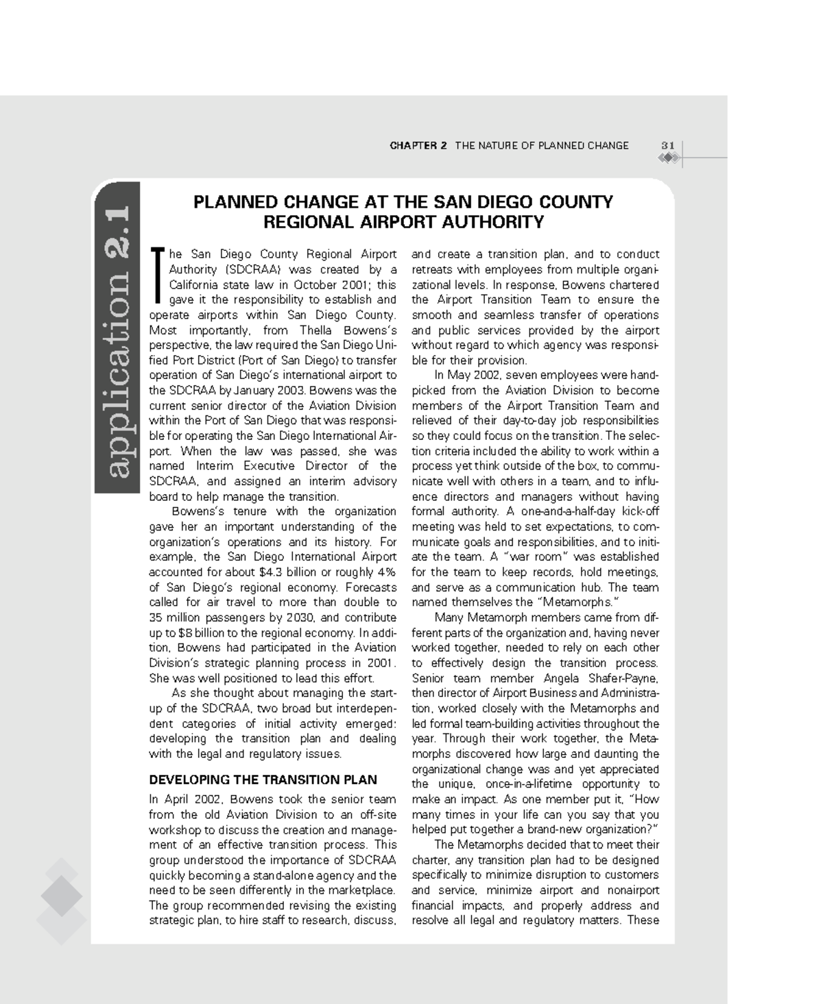 Application 2 - human resource - application 2 1 PLANNED CHANGE AT THE ...