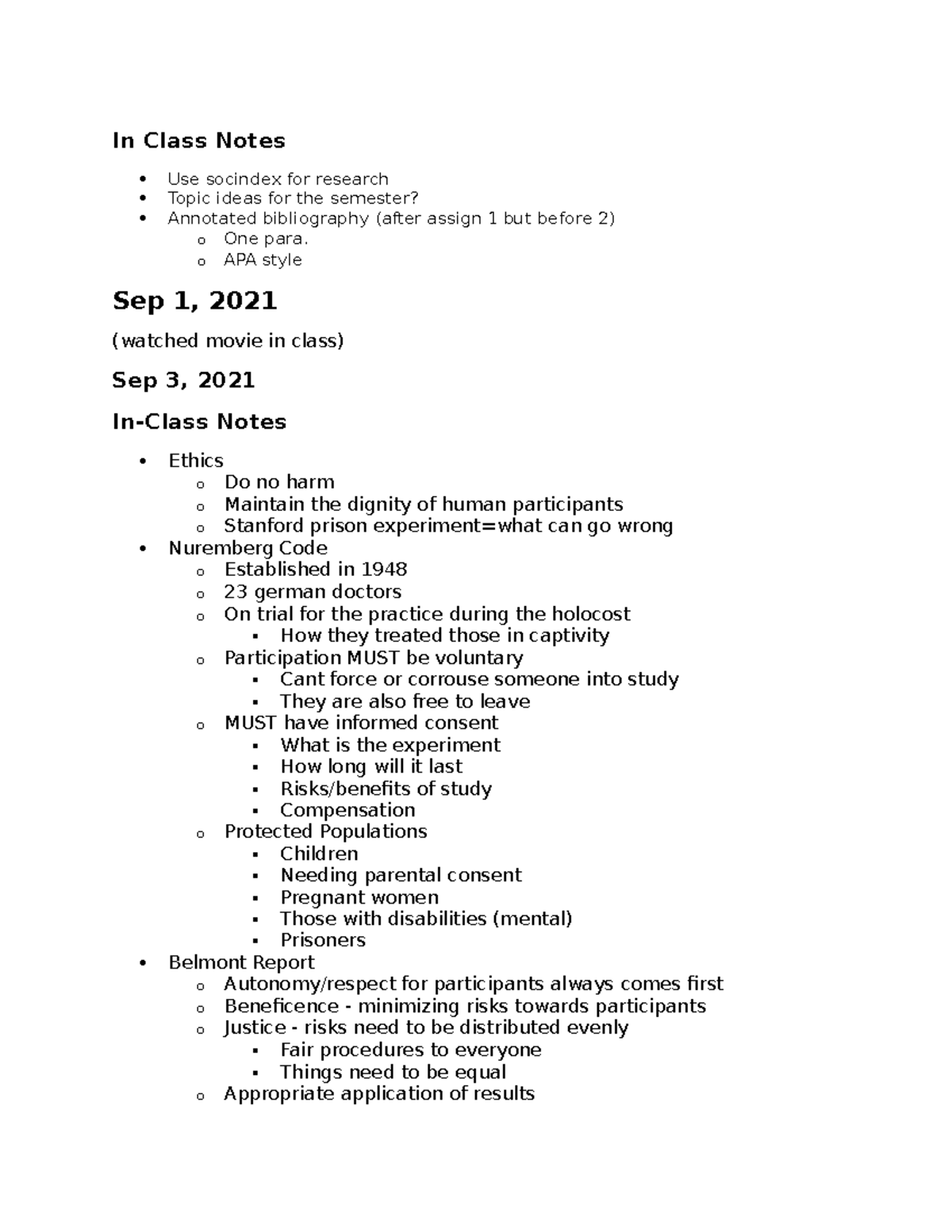 Soc 208 pt 1 - soc 208 lecture notes from 2021 - In Class Notes Use ...