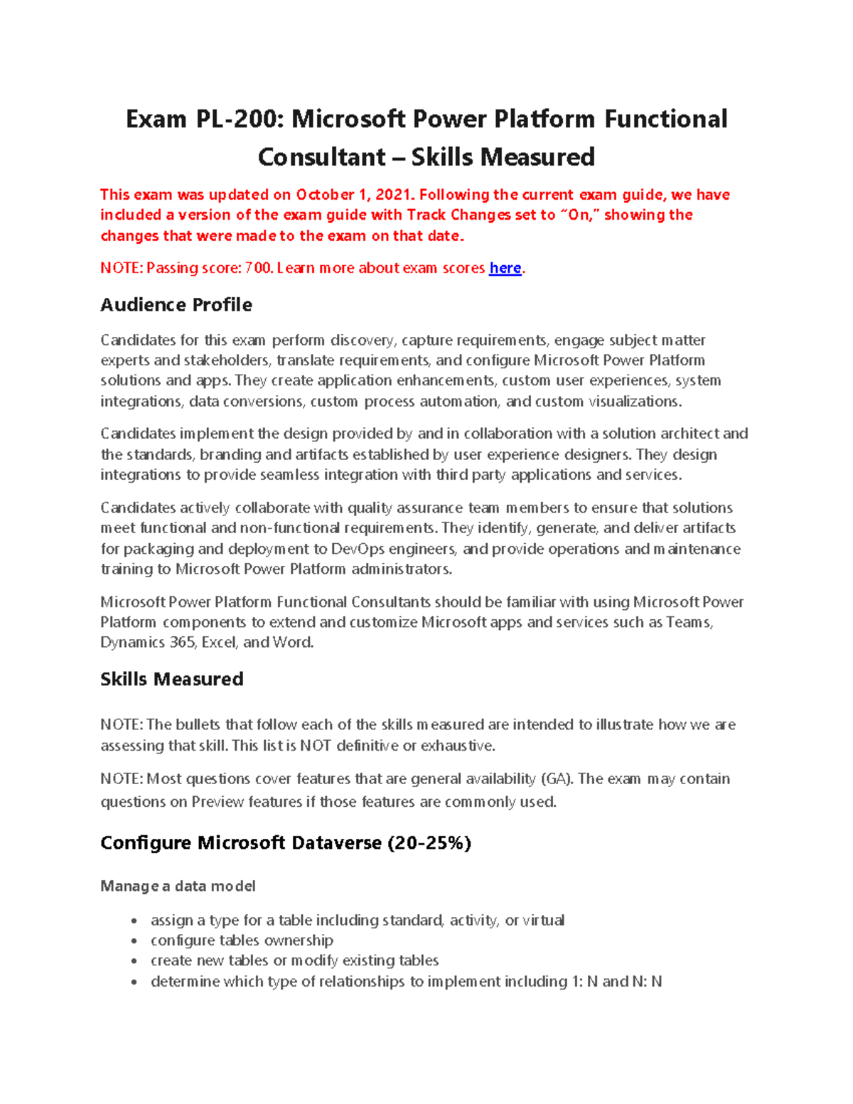 Exam pl 200 microsoft power platform functional consultant skills ...