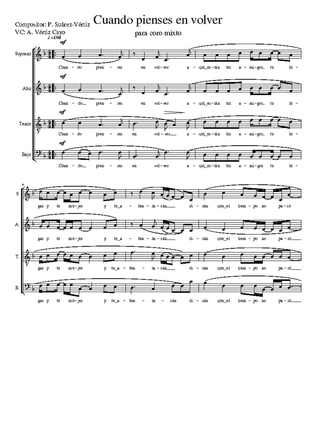 Cpev - Tarea - Compositor: P. Suárez-VértizVC: A. Vértiz Cayo Cuando ...