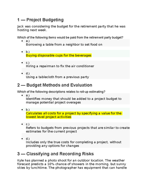 Project Management- Unit 1- Challenge 2- Defining and Completing a ...