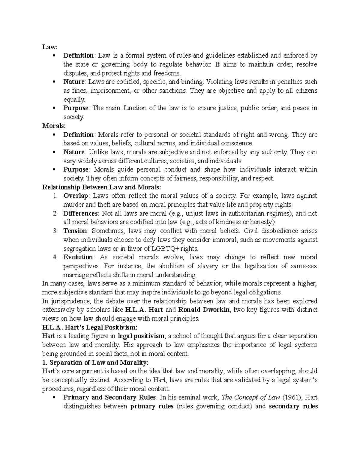 Law and morals - ................ - Law: Definition: Law is a formal ...