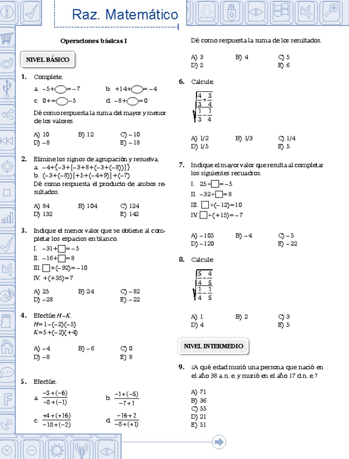 Semana 0 Operaciones Basicas - ... Operaciones básicas I NIVEL BÁSICO ...