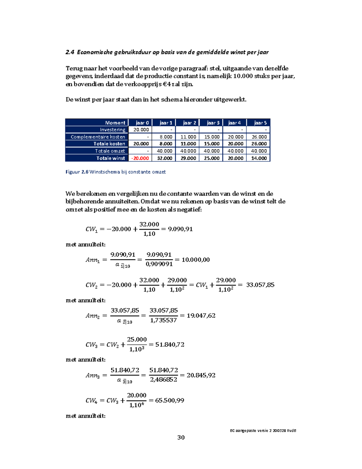 BC Tweede deel H2 - extra materiaal voor de calculatie van netto ...