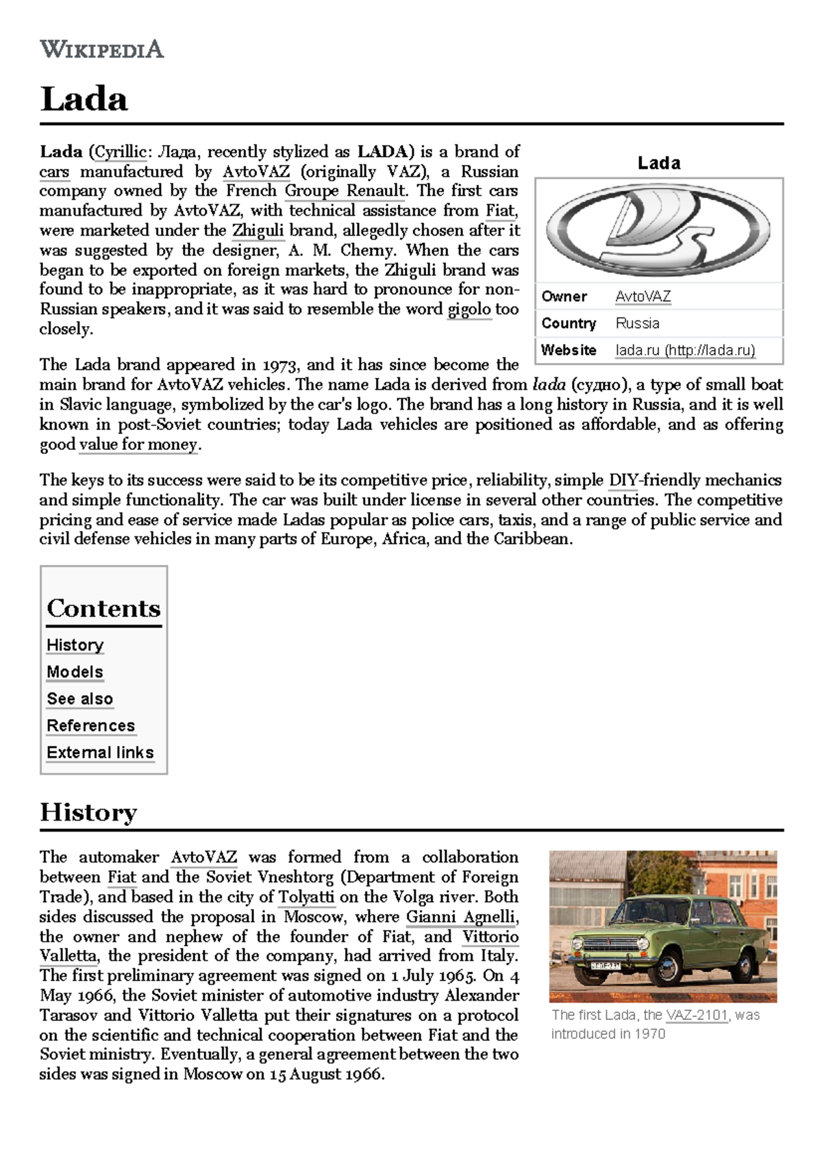 Lada - Turkcewiki - rdtffhhjhjhj - Lada Owner AvtoVAZ Country Russia Website lada (lada) The ...