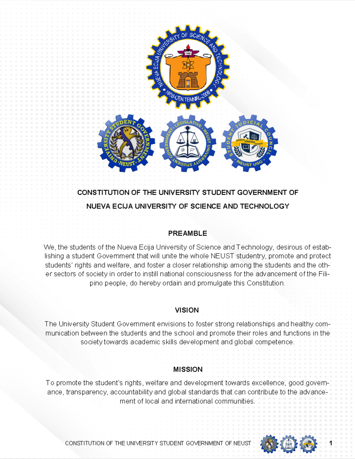 Final- Constitution-OF-THE- University- Student- Government-OF- Nueva ...