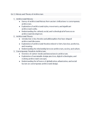 Set 1 Fundamentals of Architecture - Set 1: Fundamentals of ...