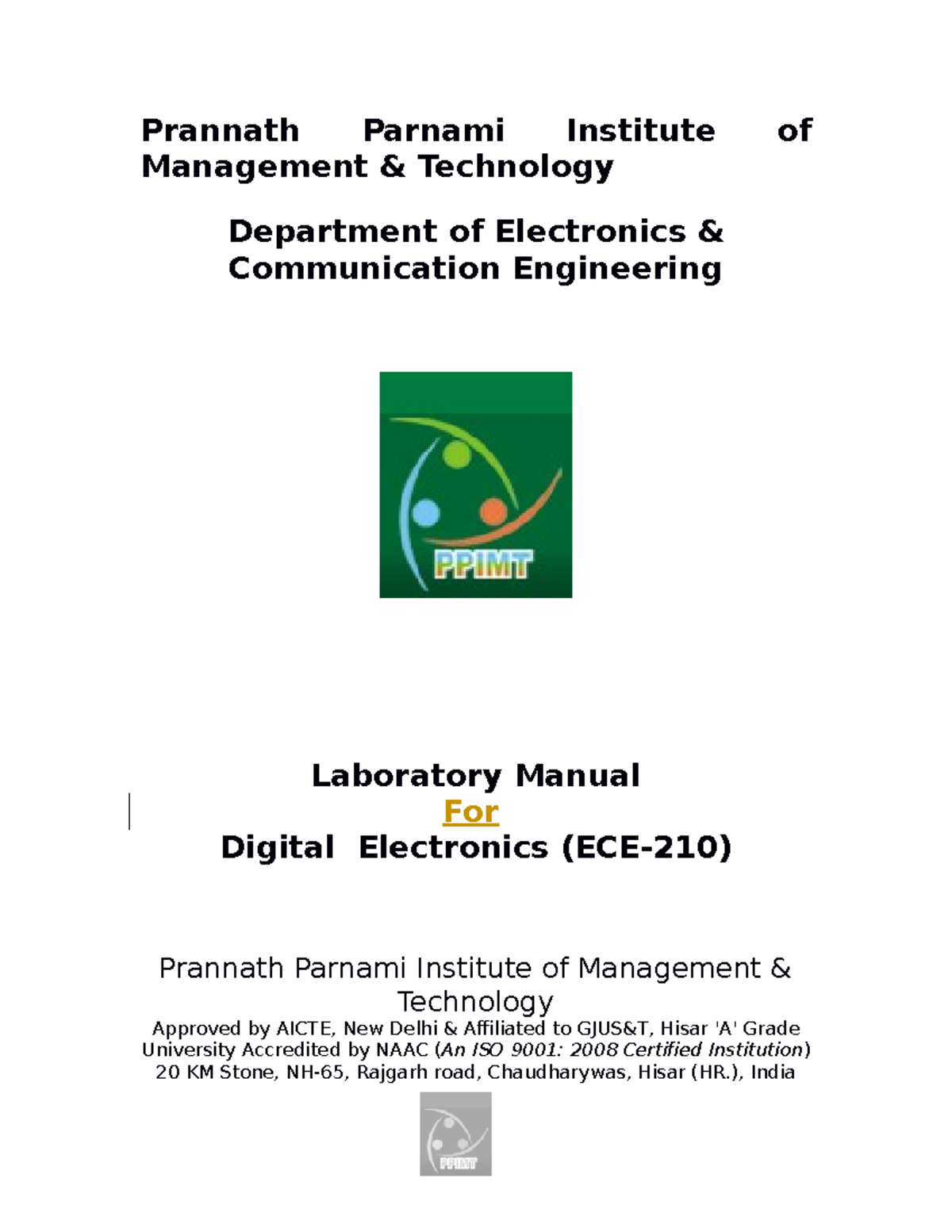 EXP 1 - Prannath Parnami Institute of Management & Technology ...