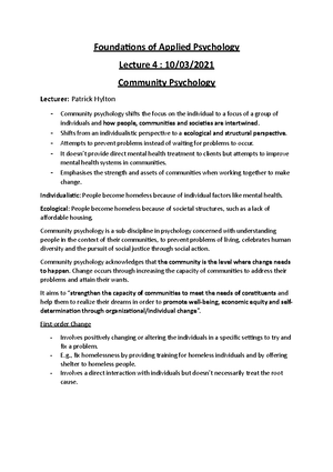 Sams unit 3 health psychology - Pearson BTEC Level 3 National in ...