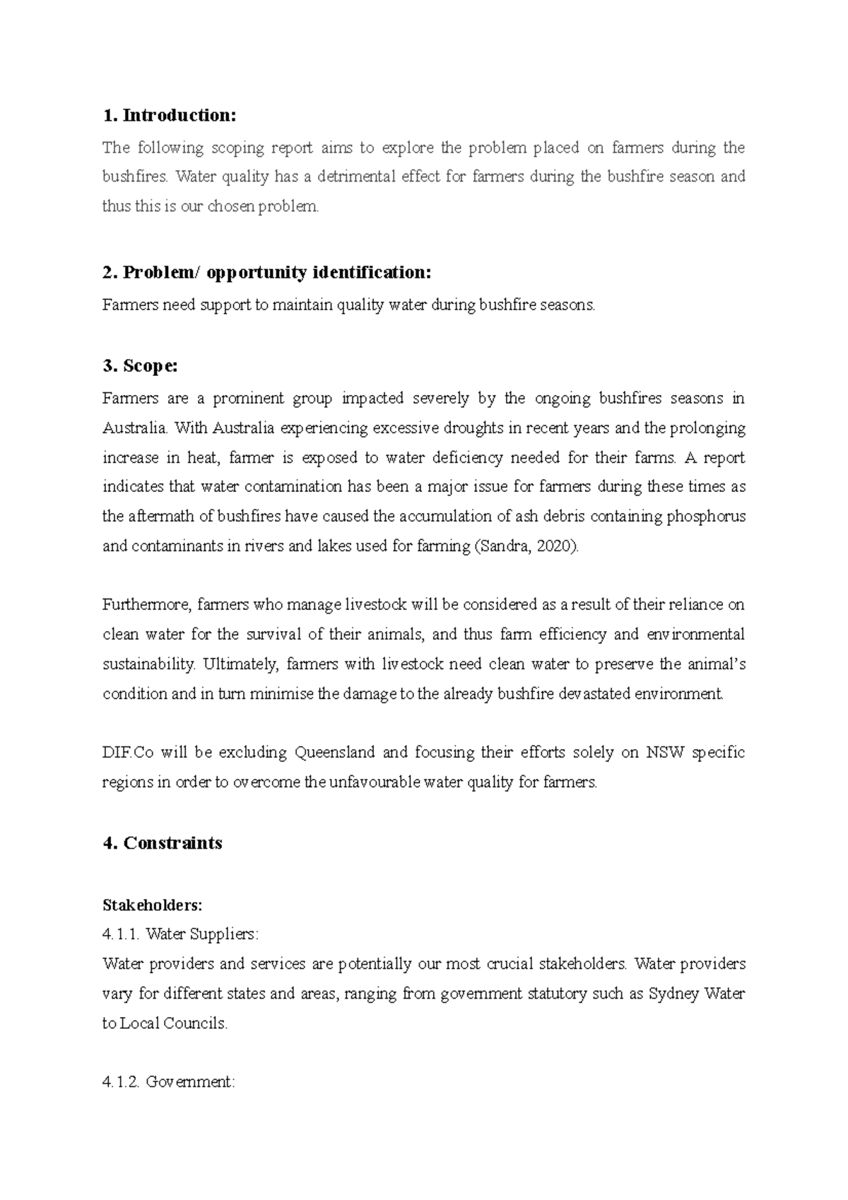 Design and Innovation - Scoping Assignment - 1. Introduction: The ...