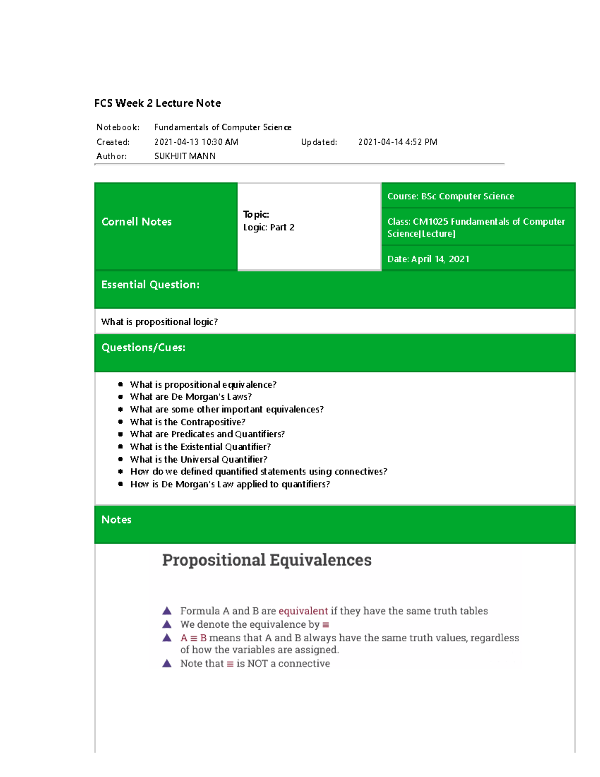 Week-2-FCS Lecture Note - Notebook: Fundamentals of Computer Science ...