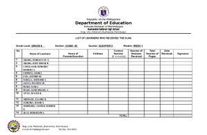 Distribution and retrieval form q3 for modular distance learning ...