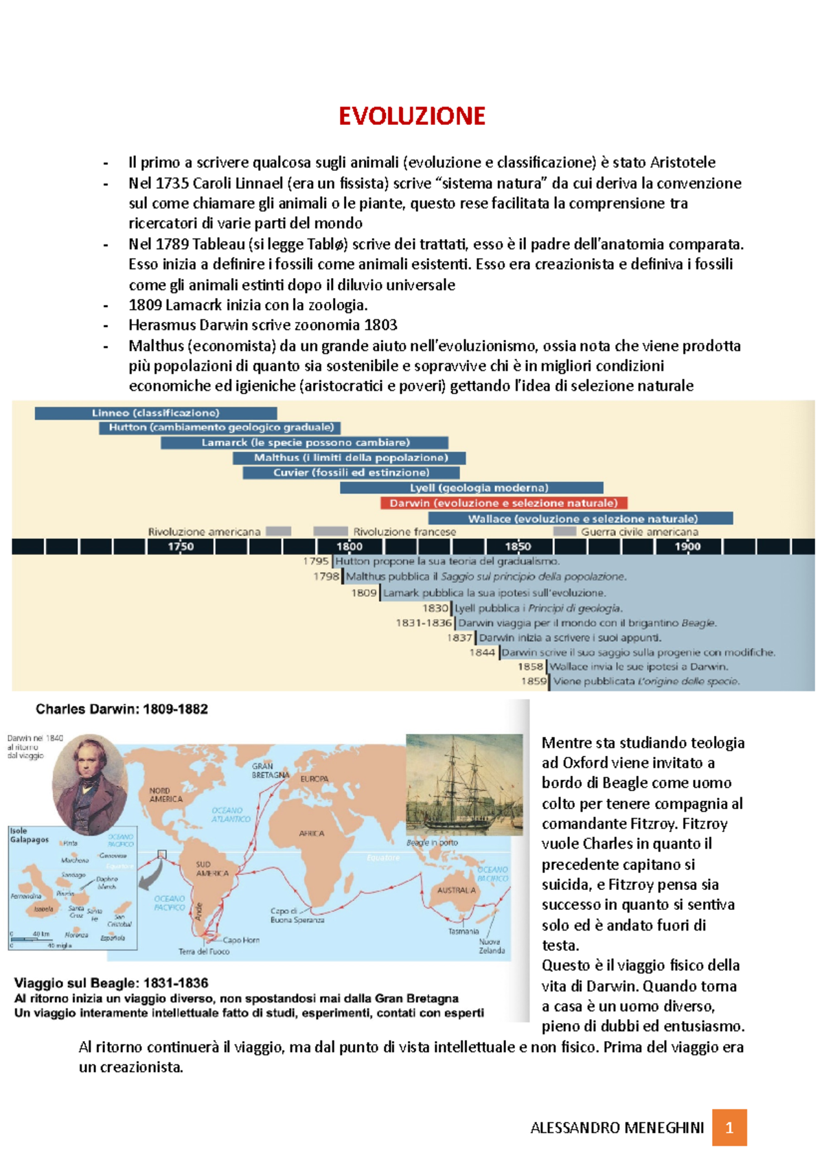 14) Evoluzione - biologia - EVOLUZIONE Il primo a scrivere qualcosa ...