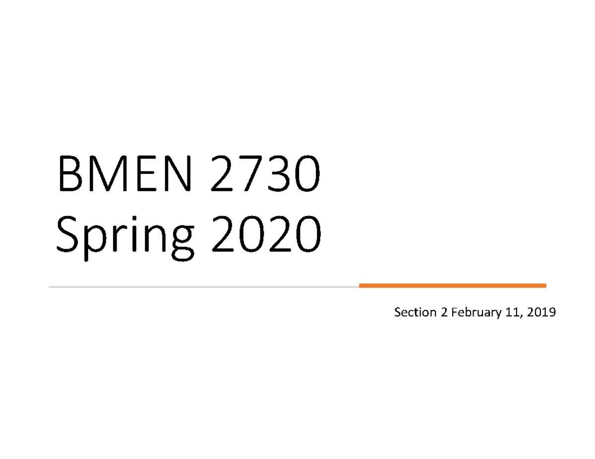 Lecture Notes 6 - BMEN Spring Section 2 February 11 , Transformers ...