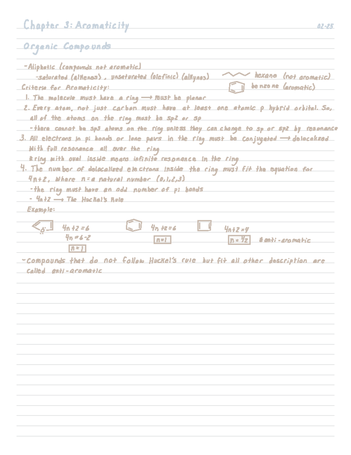 Chapter 3 Lecture Notes Aromaticity - Chapter 3 Aromaticity 02 ...