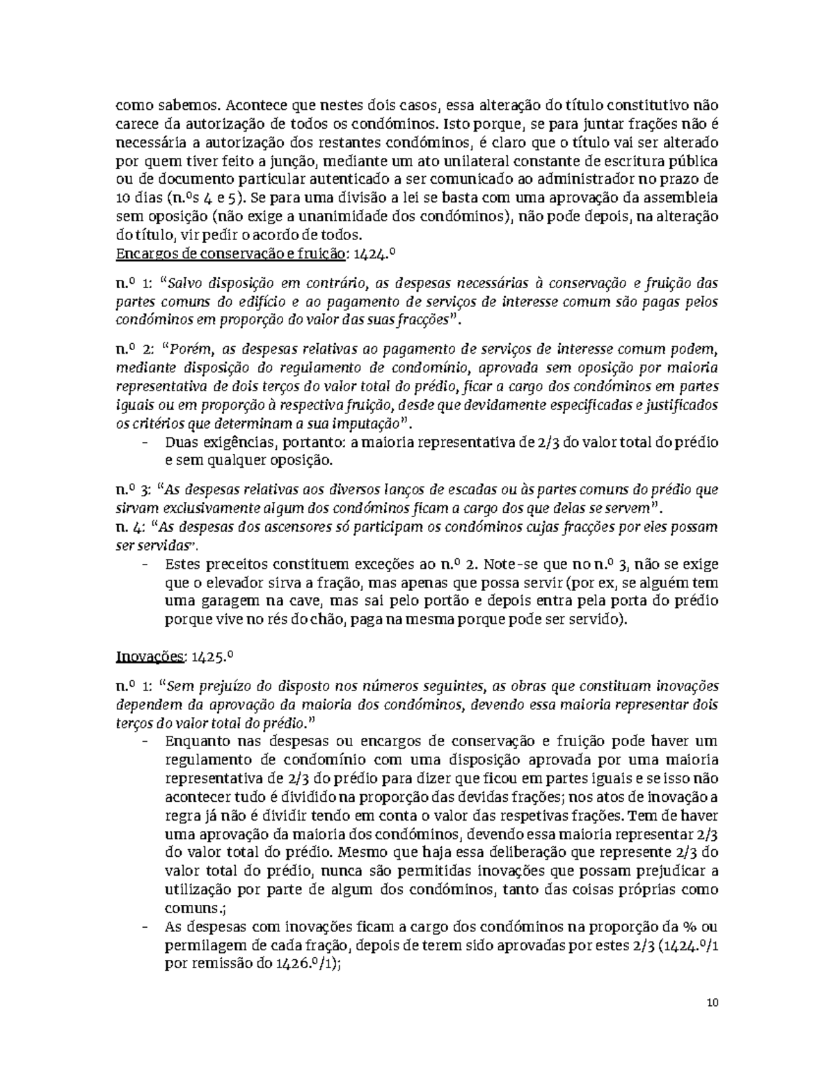 Propriedade horizontal 10 - como sabemos. Acontece que nestes dois ...