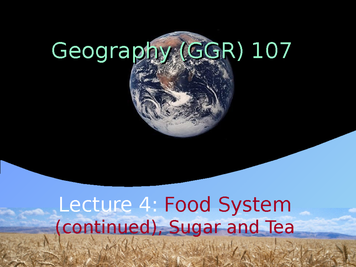 Introduction to Physical Geography Lecture notes, lecture 4 - Geography ...