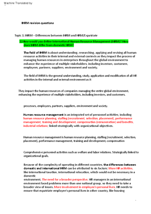 Chapter 9 notes-ihrm human resouce - Chapter 9 notes (Layout strategies ...
