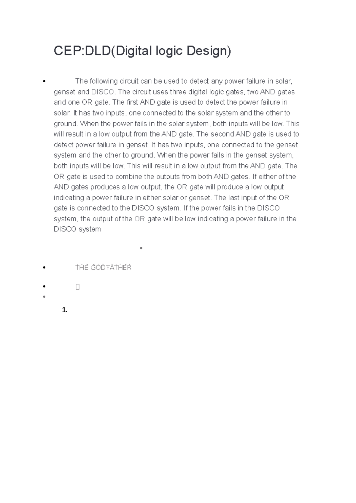 Cep dld - this complex engineering problem of the course digital logic ...