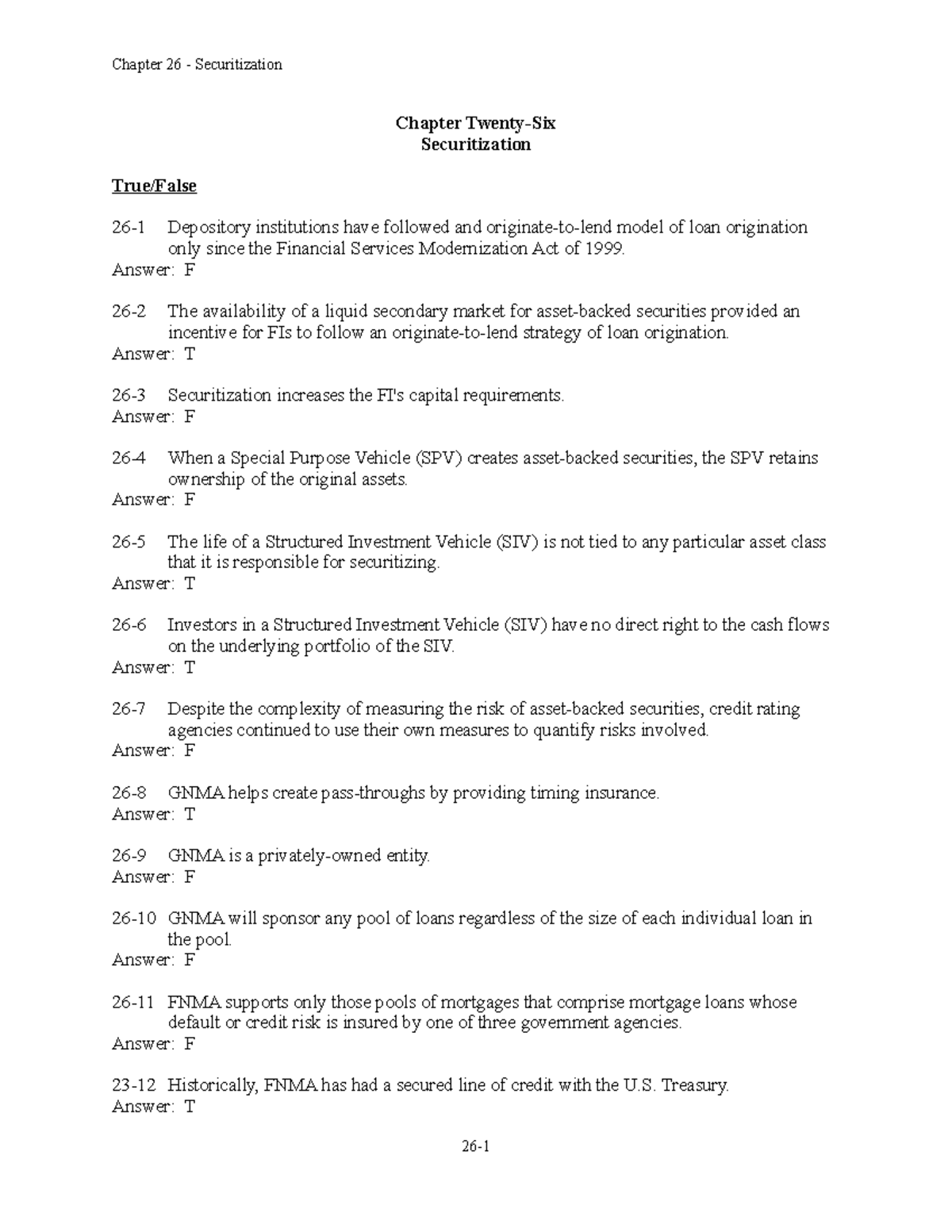 Sample/practice exam 7 May, questions and answers - Chapter 26 ...