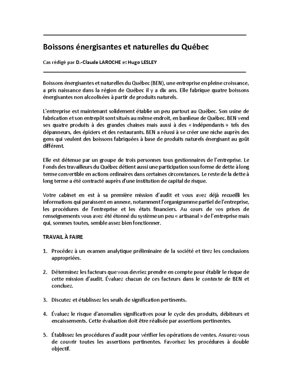 Thème 5 - Boissons énergisantes - Boissons énergisantes et naturelles ...