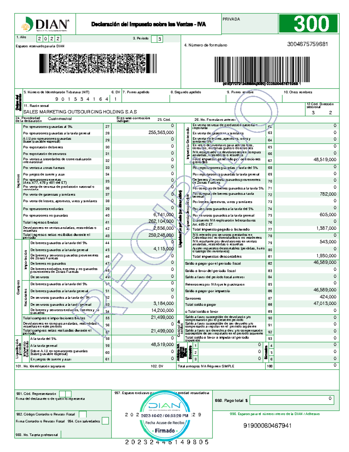 3004675759681 - dasdasdasd - Por ventas a zonas francas Por ...