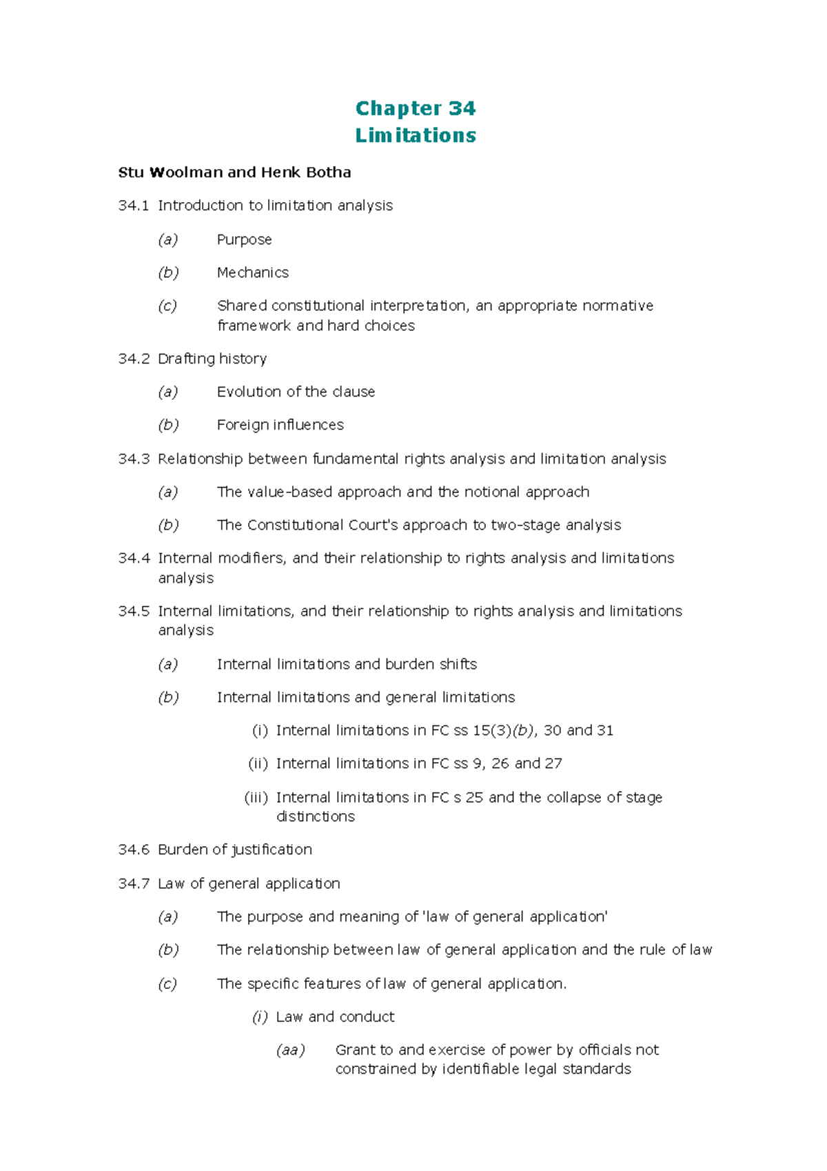 Chap34 - Lecture notes 1 - Chapter 34 Limitations Stu Woolman and Henk ...