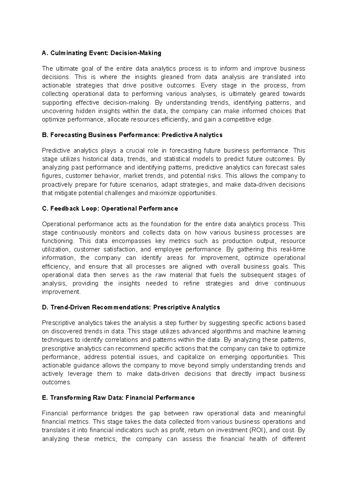 Case Study Framework - A. Culminating Event: Decision-Making The ...