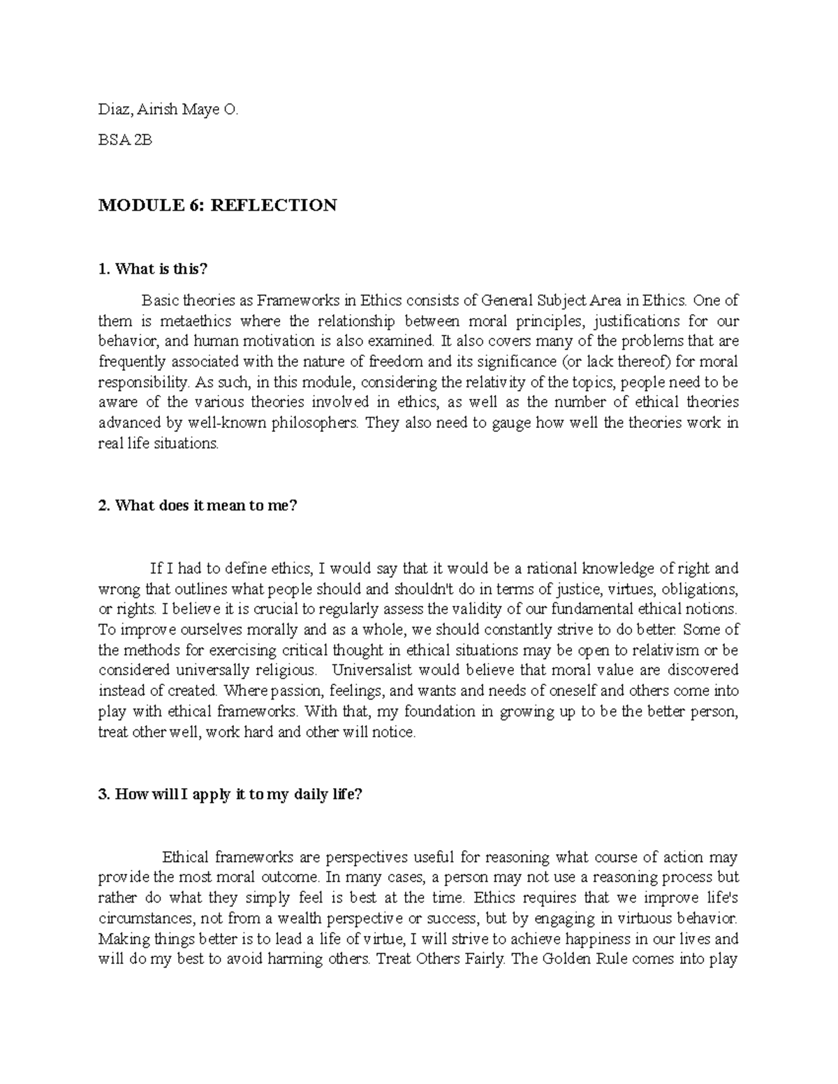 DIAZ - GEC08 Module 6 - Assignment - Diaz, Airish Maye O. BSA 2B MODULE ...
