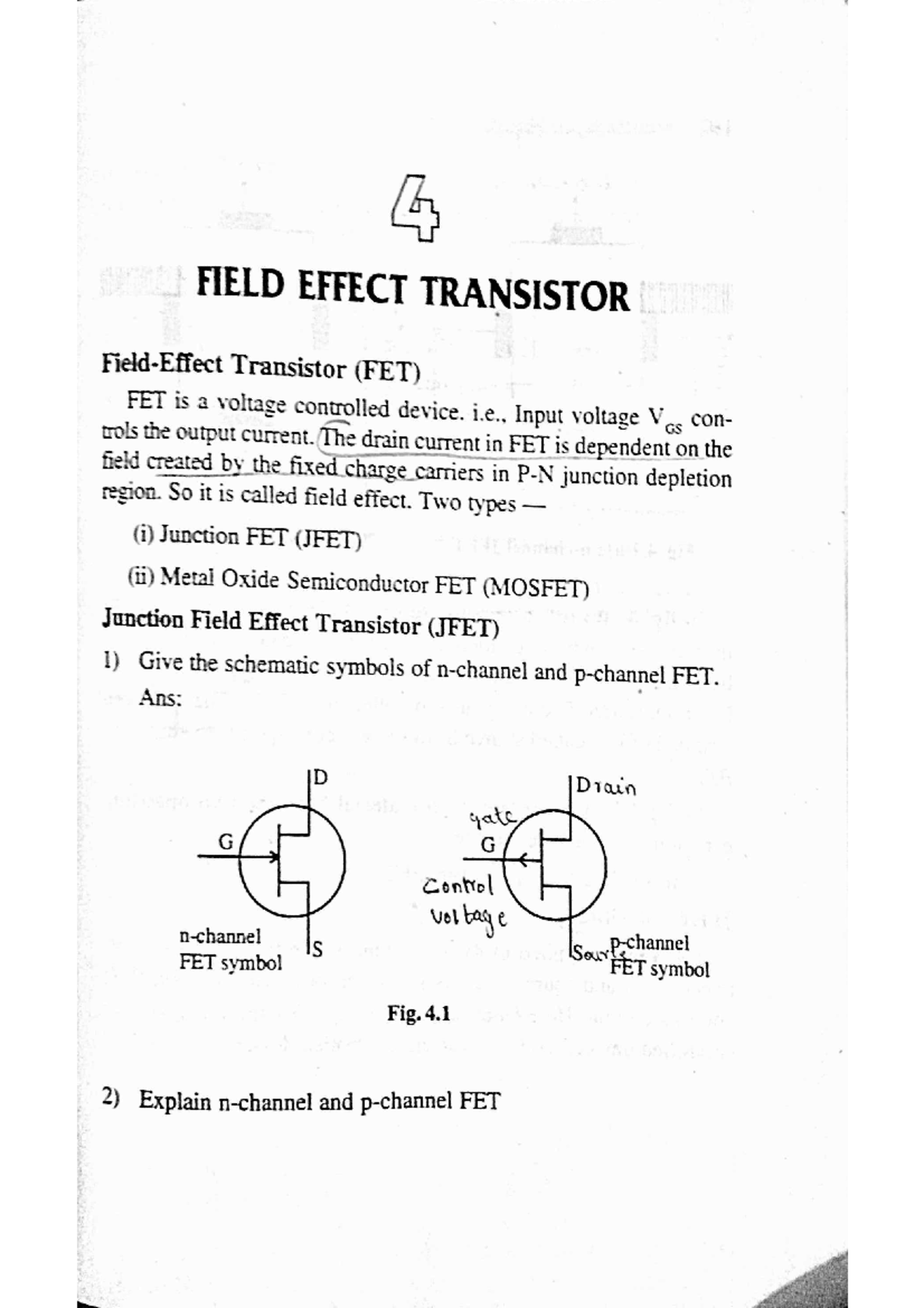 FET - Bsc Physics - Studocu
