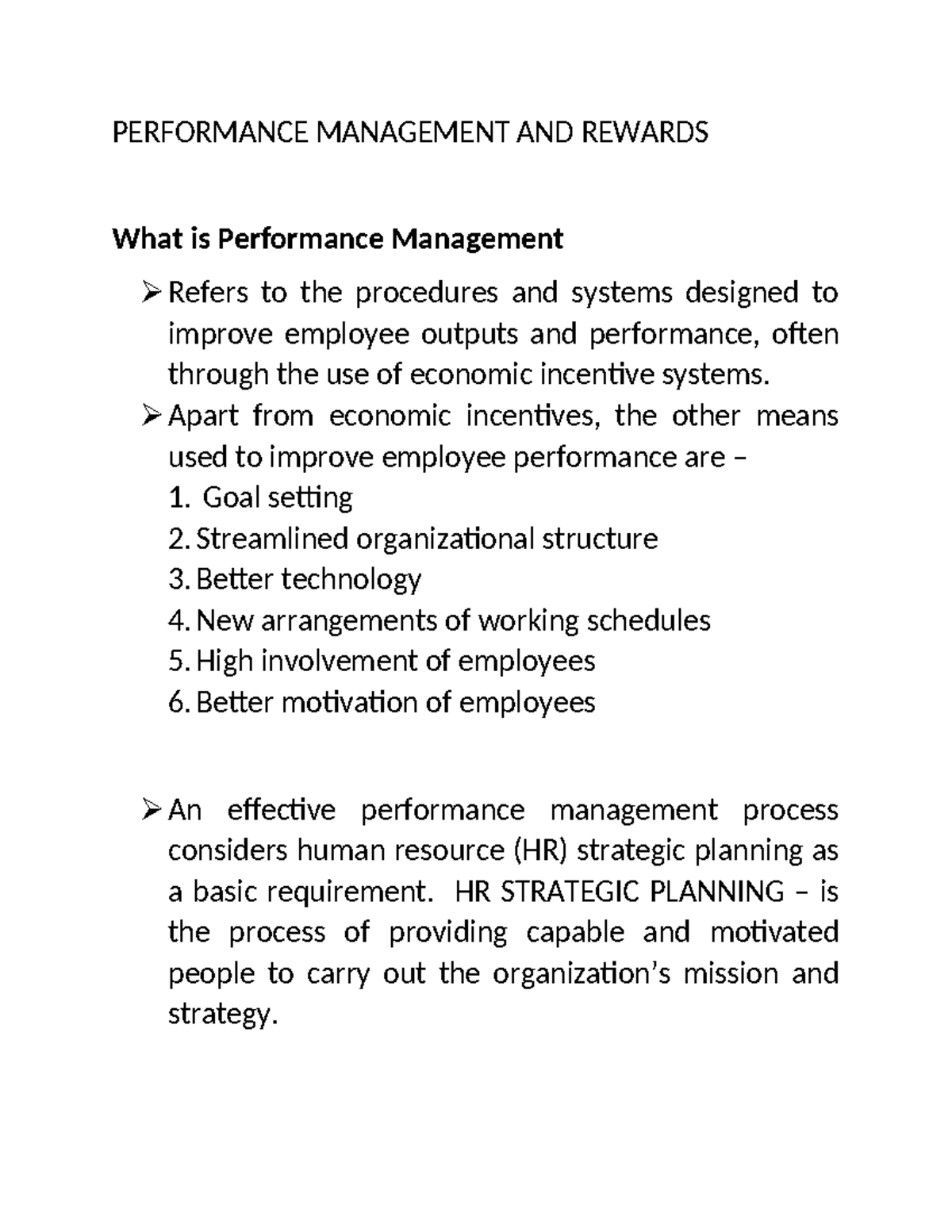 HBO Performance Management AND Rewards - PERFORMANCE MANAGEMENT AND ...